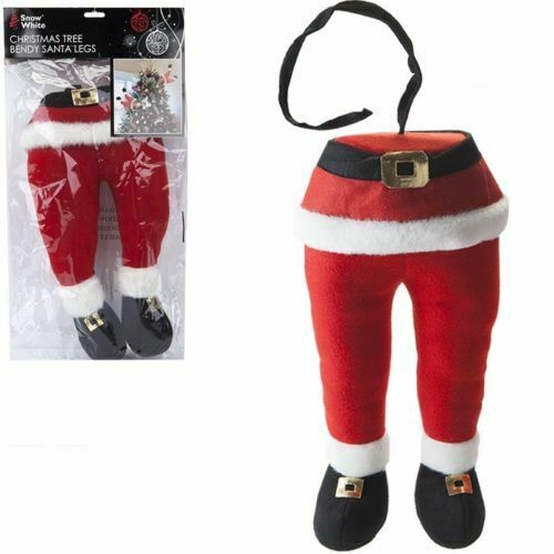 Bendy Santa Legs Christmas Tree Decoration - Medium 35cm – Ample