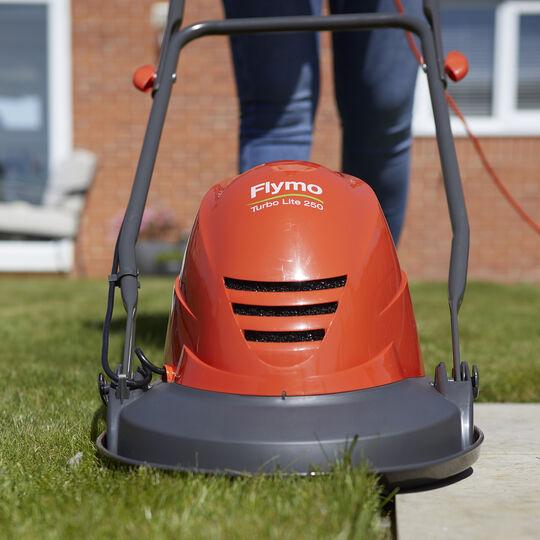 Flymo Turbo Lite 250 Electric Hover Lawn Mower, Ambidextrous Handles 1 ...